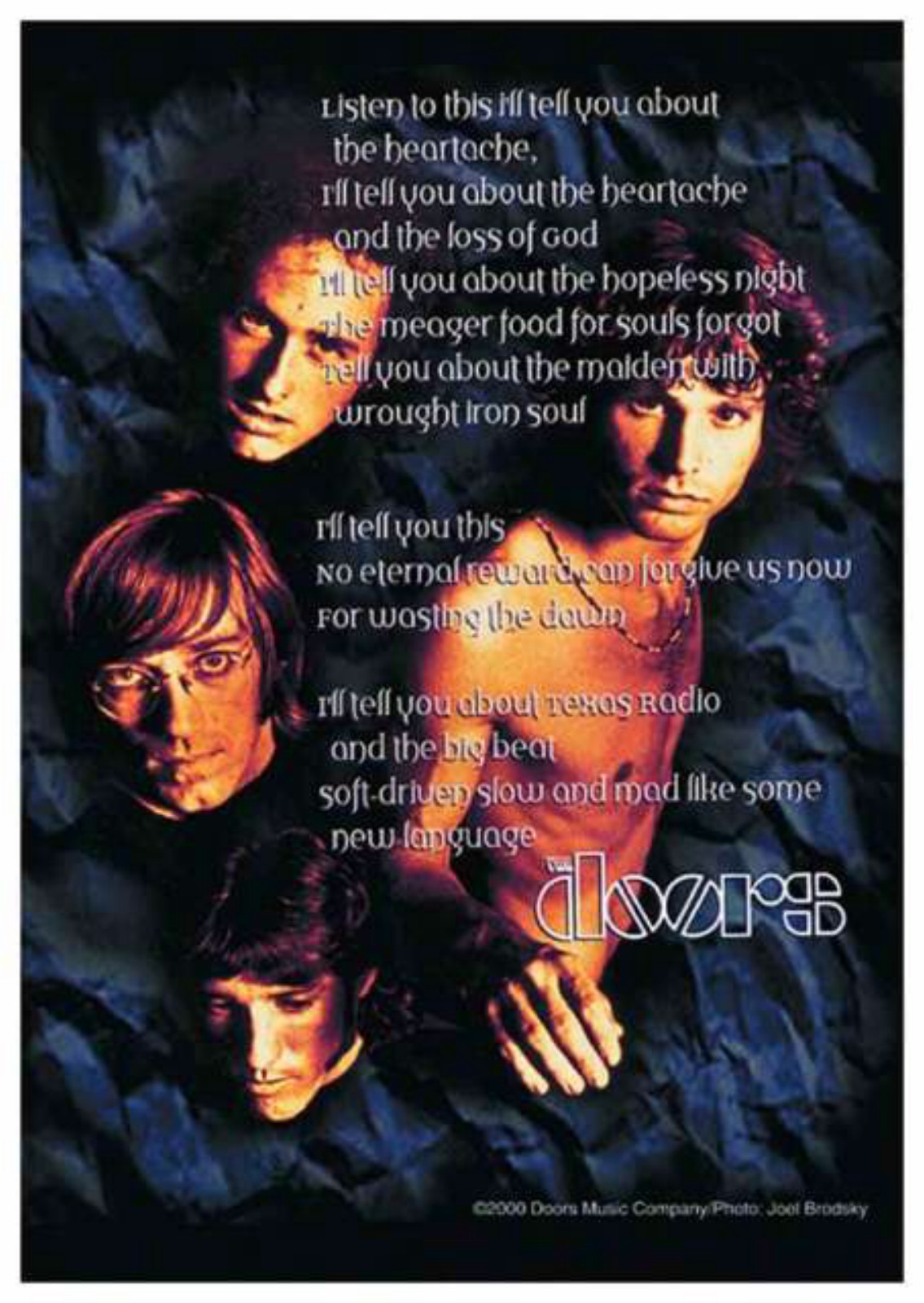 The Doors Poem Poster Flag - Psychedelic Poetry at RockMetal.store